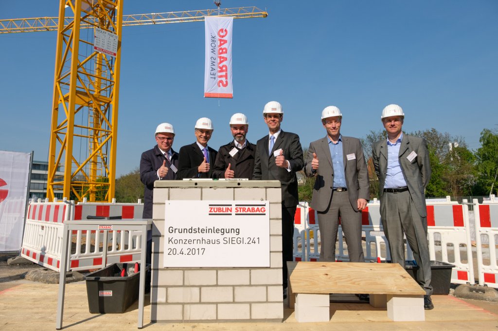 STRABAG AG legt Grundstein für Neubau ihrer Unternehmenszentrale in Köln